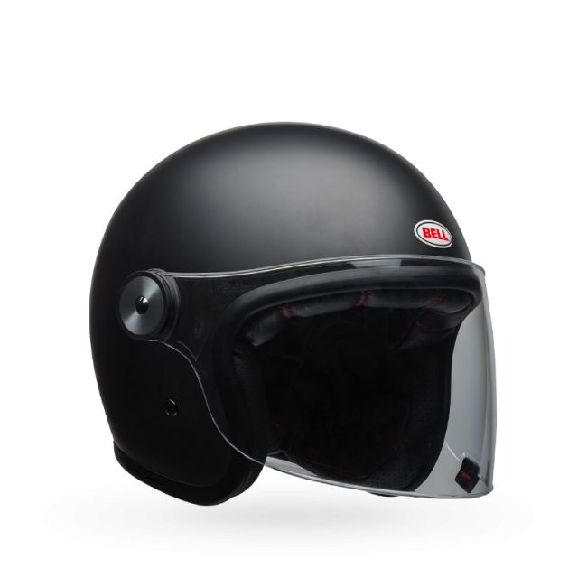 Casque moto vintage BELL retro BELL RIOT Noir mat